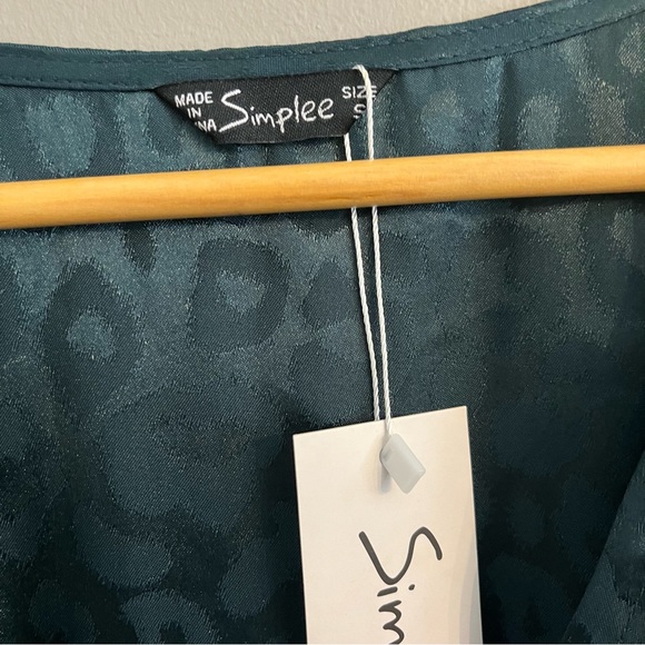 Simplee Apparel | Dresses | Nwt Simplee Green Wrap Dress Small | Poshmark